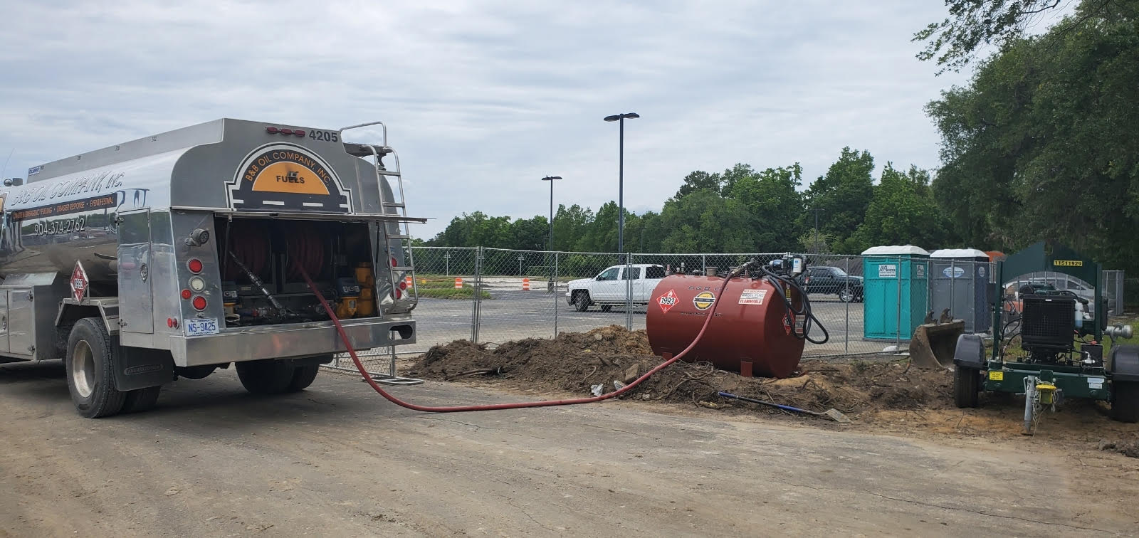 Job Site Fueling for Construction Industry | B&B Oil